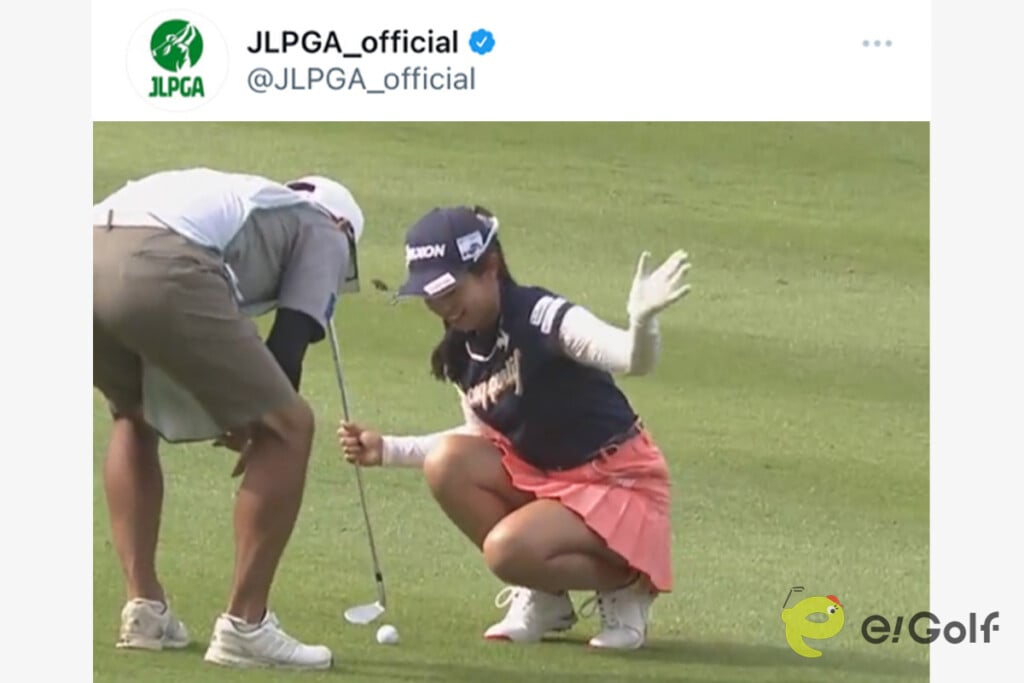 何してるのーーー 菅沼菜々が試合中に見せた“謎行動”の理由にファン納得 「この時期だからね」 Egolf(イーゴルフ)|総合ゴルフ情報サイト
